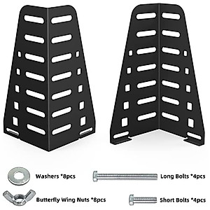 2 PCS Headboard Brackets for Metal Bed Frame,Adjustable Footboard Brackets Attach Headboard to Bed Frame,Compatible with 14,16,18inches Headboards