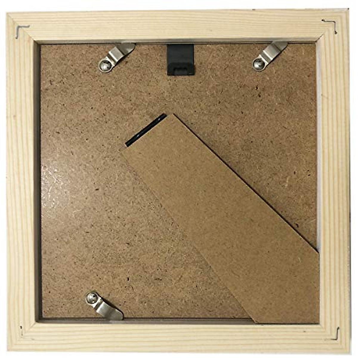 ZXT-parts 6x6 Picture Frames White Without Mat, 4x4 Picture Frame with Mat, Front Opening is 5.6x5.6.Solid Wood, 2 panels (1 glass, 1 plexiglass). Set On The Table, Hang On The Wall.