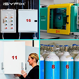 iSYFIX Reflective Red Vinyl Numbers Stickers – (2 Sets) 3 Inch – Premium Self-Adhesive Decal Die Cut and Pre-Spaced for Mailbox, Signs, Window, Door, Cars, Trucks, Home, Business, Address Number