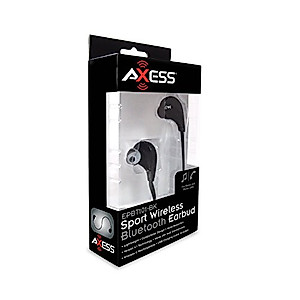 AXESS EPBT101 Bluetooth Headphone with Hands-Free Calling & Built-in Rechargeable Battery, Black