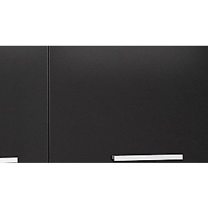 Black Coal Harbor Wall Mounted Hutch, 12.5"D x 47.25"W x 13"H, Black