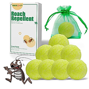 SEEKBIT Cockroach Repellent, Natural Roach Repellent, Repels Ant, Spider, Insect Rodent Repellent, Keep Roach Away from Car, Closet, Attic Pack of 8