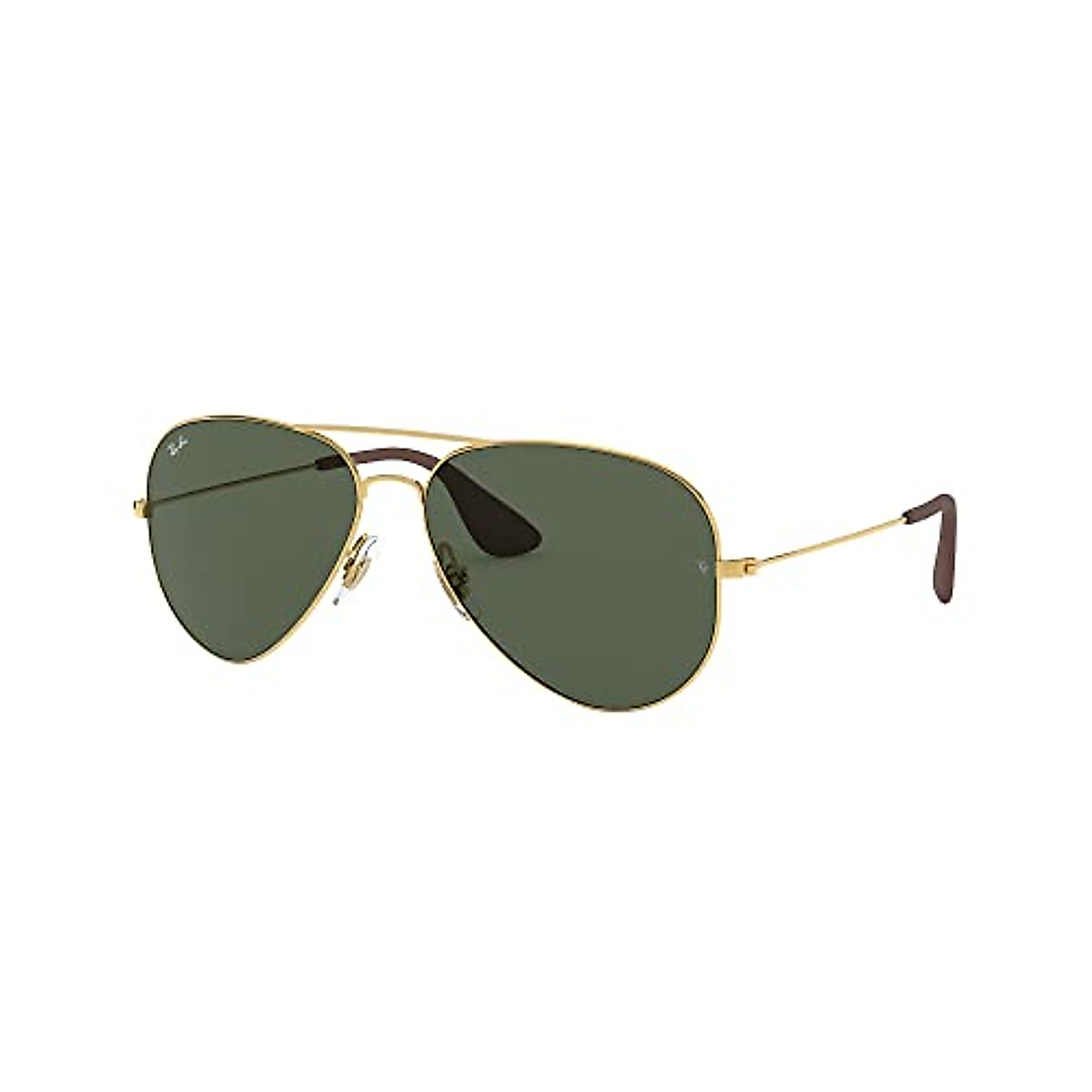 Ray-Ban RB3558 Aviator Sunglasses, Gold/Dark Green, 58 mm