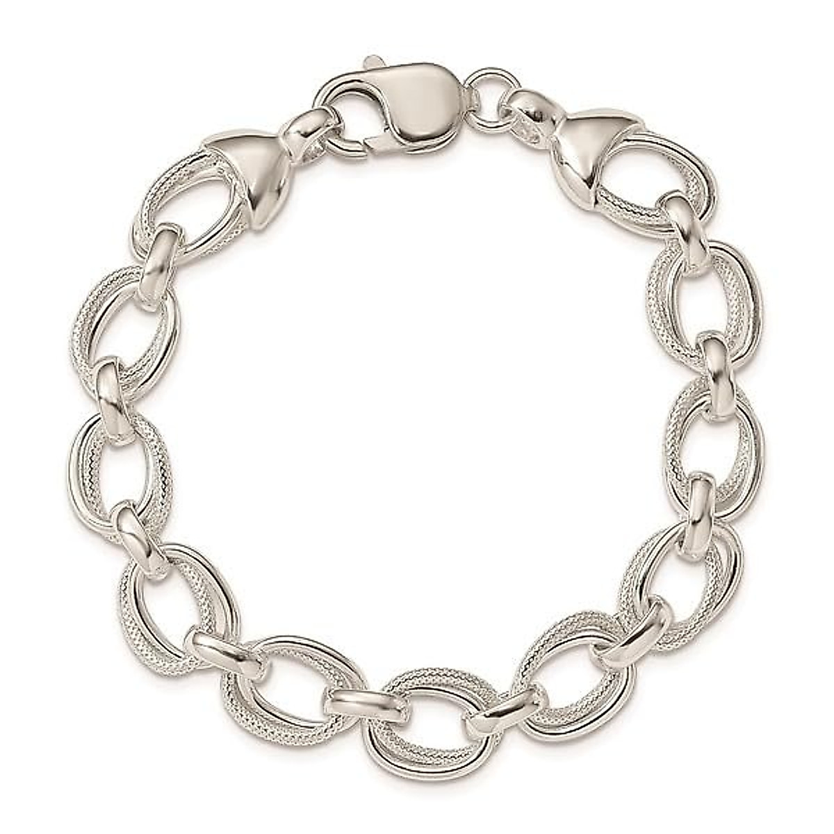 IceCarats 925 Sterling Silver Link Chain Bracelet 7.5 inch