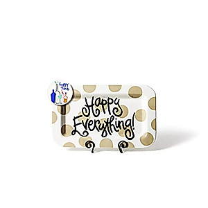 HAPPY EVERYTHING! Neutral Dot Mini Rectangle Platter