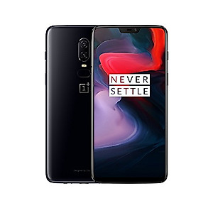 OnePlus 6 A6003 Dual-SIM (64GB Storage | 6GB RAM) (GSM Only, No CDMA) Factory Unlocked 4G Smartphone (Mirror Black) - International Version/No Warranty