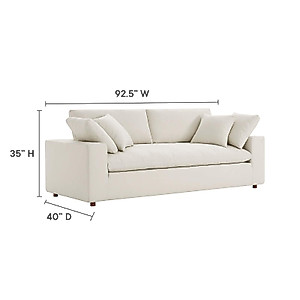 Modway EEI-4860-LBG Commix Down Filled Overstuffed Sofa, Light Beige