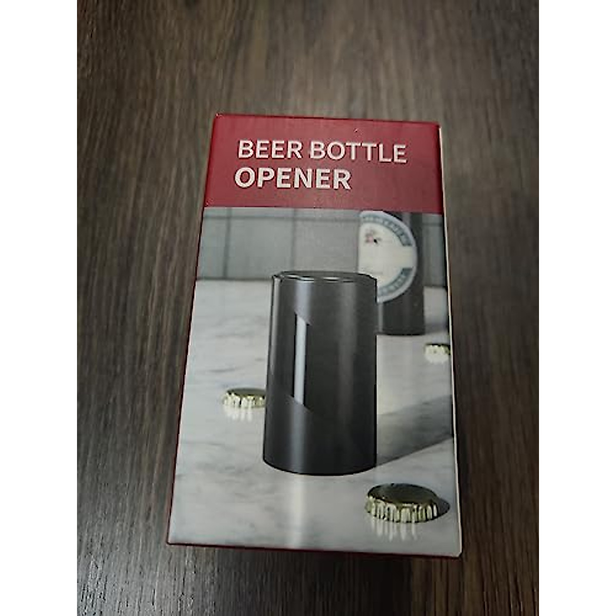 YUDANSI Push Down Bottle Opener, Automatic Beer Bottle Openers, Stainless Steel Instant-no-Cap Mover, Funny Kitchen Gadgets, Beer Accessories, Easter Gifts for Him, Magnetic Corkscrew