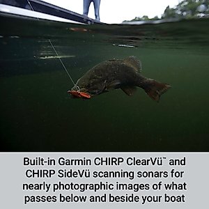 Garmin Striker 7SV with Transducer, 7" GPS Fishfinder with Chirp Traditional, ClearVu and SideVu Scanning Sonar Transducer and Built in Quickdraw Contours Mapping Software, 7 inches (010-01874-00)