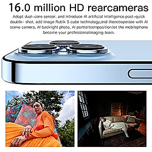 6.7Inch Unlocked Cell Phone Android Phones 2GB +16GB/SD128 GB Straight Talk Phone Dual Sim Boost Mobile Phones Smart Phones Unlocked New for Android10.0 (Blue)