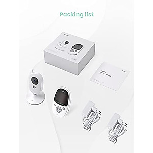 YOTON Portable 2.4" Baby Monitor YB01 with Camera and Audio, Auto Night Vision, 2-Way Talk,Temperature Monitor and 8 Lullabies VOX Mode,for Pet,Plug & Play
