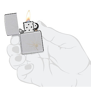 Zippo Spider Web Design High Polish Chrome Pocket Lighter