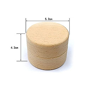 ZZYINH AN207 Personalized Engraving Rustic Wedding Wooden Ring Box Jewelry Trinket Storage Container Holder Custom Love is Sweet Rings Bearer Small Jewelry