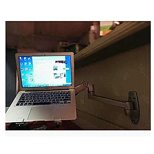 XSJ8012WT Aluminum Alloy Mechanical Spring Arm Wall Mount Laptop Holder Full Motion Laptop Mount Arm Monitor Holder Laptop Stand (Black)