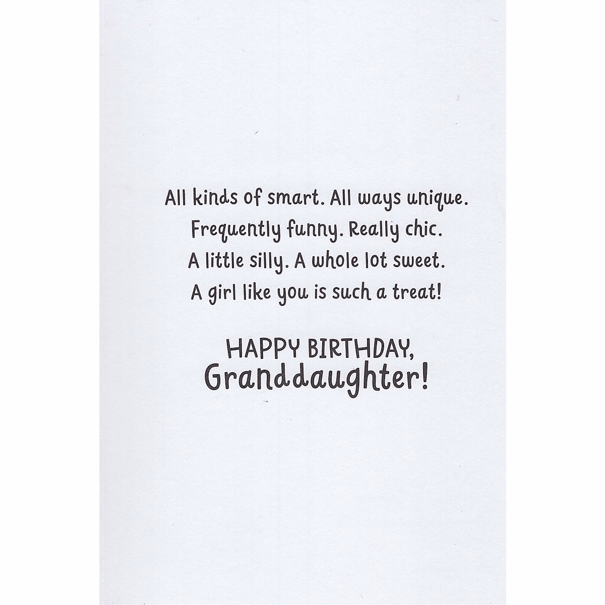 Minnie Mouse Happy Birthday Card for Granddaughter - Yellow, Includes Envelope