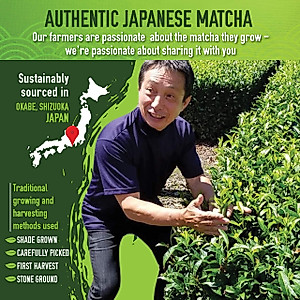 Matcha Organics - Premium Ceremonial Grade Matcha Green Tea Powder - Authentic 1st Harvest Japanese Green Tea - USDA & JAS Organic - Perfect for Ceremonial Matcha Latte Powder Smoothies 30g Tin 1.06oz