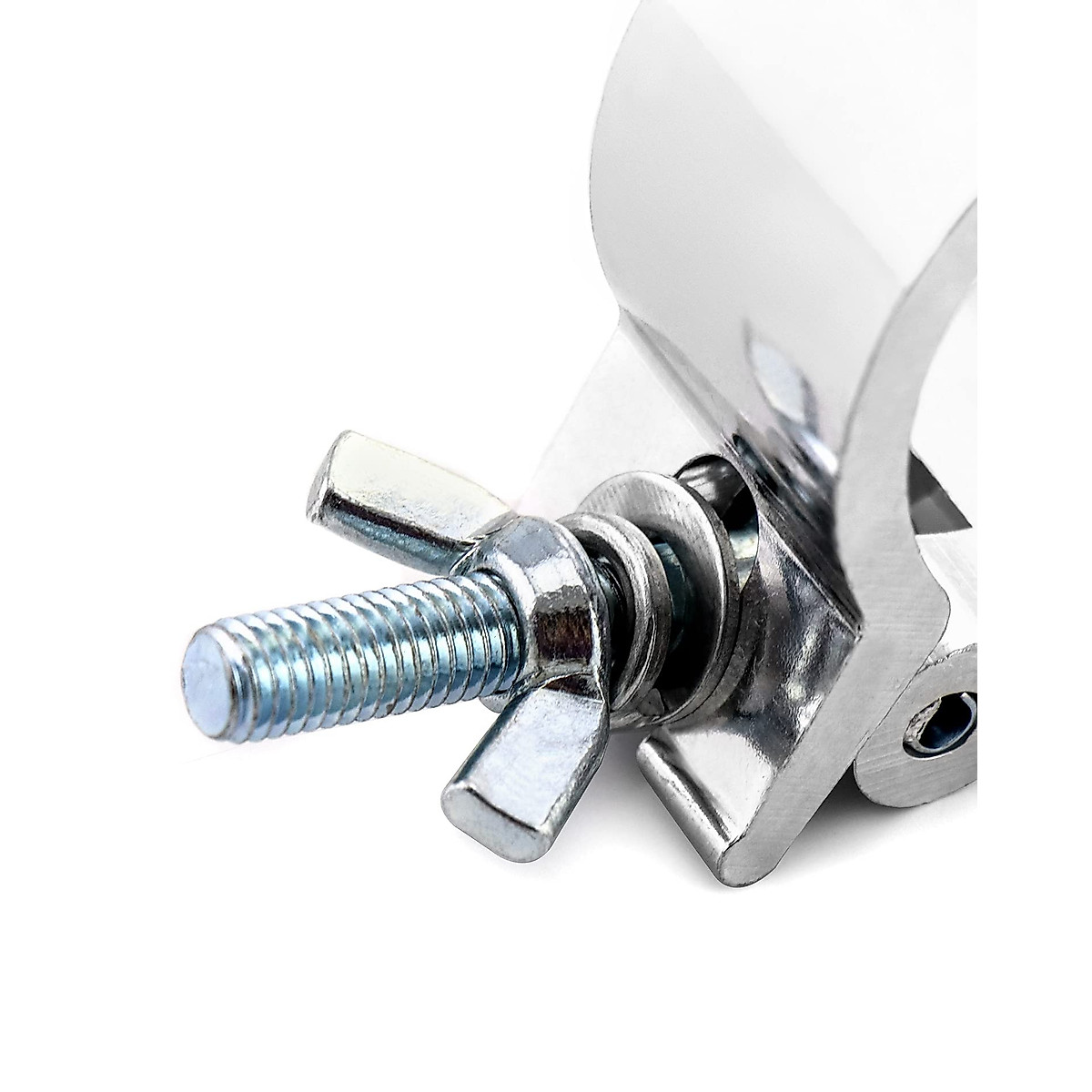 QWORK Truss Clamp Stage Lights Clamp, 10 Pack 2 Inch Aluminum Alloy Lighting Clamp for Truss, Moving Head Light, Fits 48-52mm OD Tube/Pipe, Heavy Duty 220Lbs Load Capacity