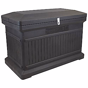 RTS Companies Inc 550200500A7981 Home Accents Parcelwirx Premium Horizontal Delivery Drop Box with Hinged Lid, Graphite