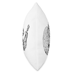 Banjo bison Buffalo Retro Bison Animal Playing Banjo Throw Pillow, 18x18, Multicolor