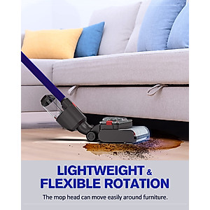 Electric Wet Dry Mopping Head for V15 V8 V7 V10 V11 Vacuum Cleaner, Automatic Cleaning Roller Brush for Hard Floors and Area Rugs, Great for Sticky Messes and Pet Hair