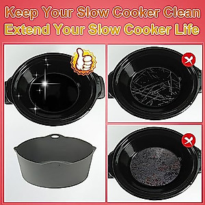 BYKITCHEN 7-8 Quart Reusable Silicone Slow Cooker Liner Compatible with Crockpot, Hamilton Beach Slow Cooker, Large Slow Cooker Insert for Most 7-8 QT Oval Slow Cooker