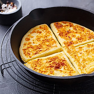 WUWEOT 4 Pack Cake Cooling Racks, 12 Inch Round Food Photography Prop Rack, Iron Wire Baking Steaming Rack for Cooking Steaming Cooling Drying Baking, Bonus Cake Cream Scrape