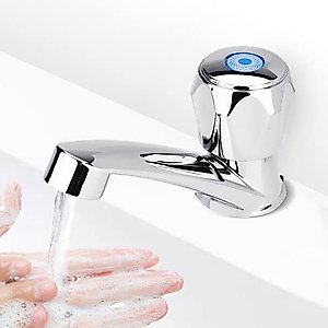 Watris Veiyi Single Cold Faucet Water Tap, ABS Water Tap, Cold Water Faucet, Bathroom Basin Kitchen Sink Accessories G1/2(20mm)(Diamond)
