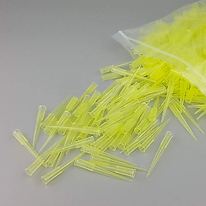 Pipette Tips 200 UL 1000 PCS Clear Yellow Laboratory Universal Plastic Liquid Pipette Pipettor Tips