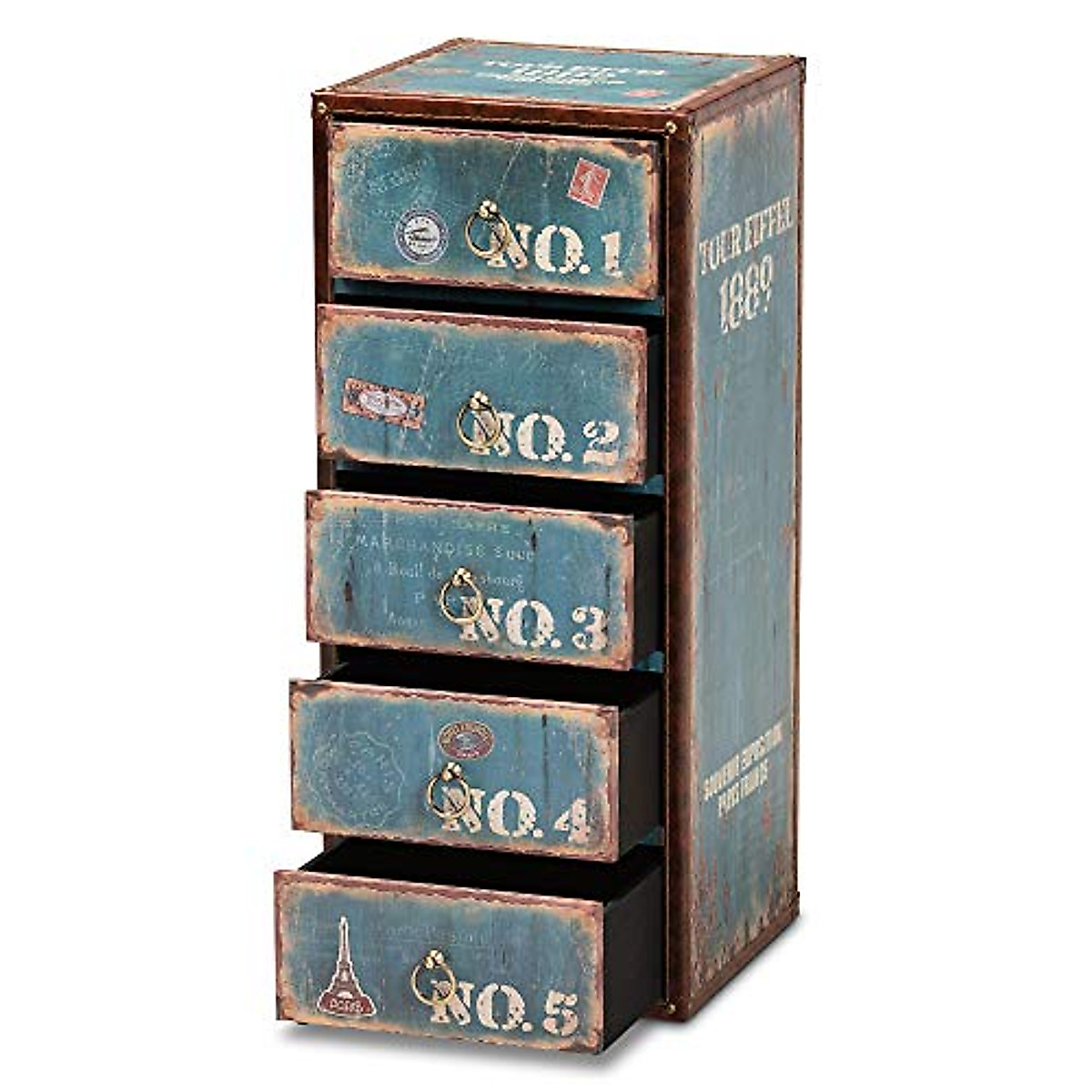 Baxton Studio Multipurpose Shelving and Cabinets, Blue