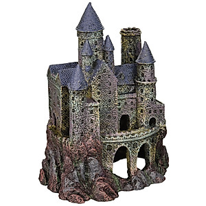 Penn-Plax Age-of-Magic Wizard’s Castle Aquarium Decoration – Safe for Freshwater and Saltwater Fish Tanks – Large