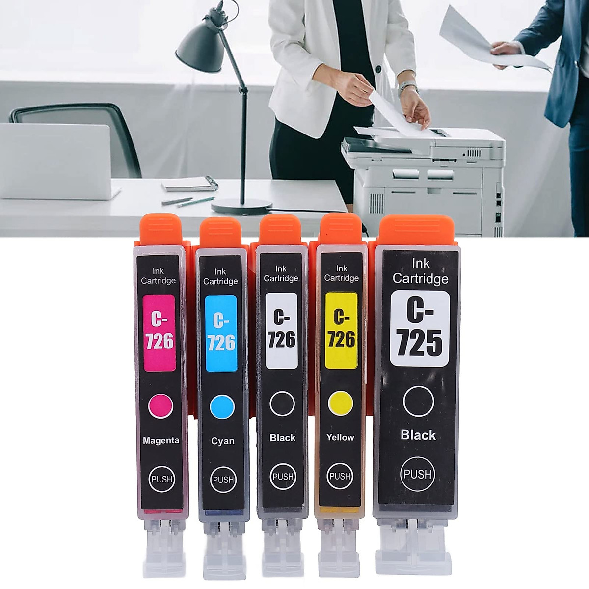 Printer Cartridge Ink Cartridge with Ink for PIXMA IP4870 IP4970 IX6560 Printer (BK BK C M Y 5 Colors)