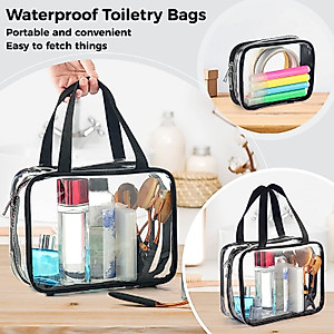 GEKMOR 3Pack Clear Backpack Set Stadium Approved, Transparent Backpack with See Through Lunch Bag and Pencil Case-Heavy Duty PVC