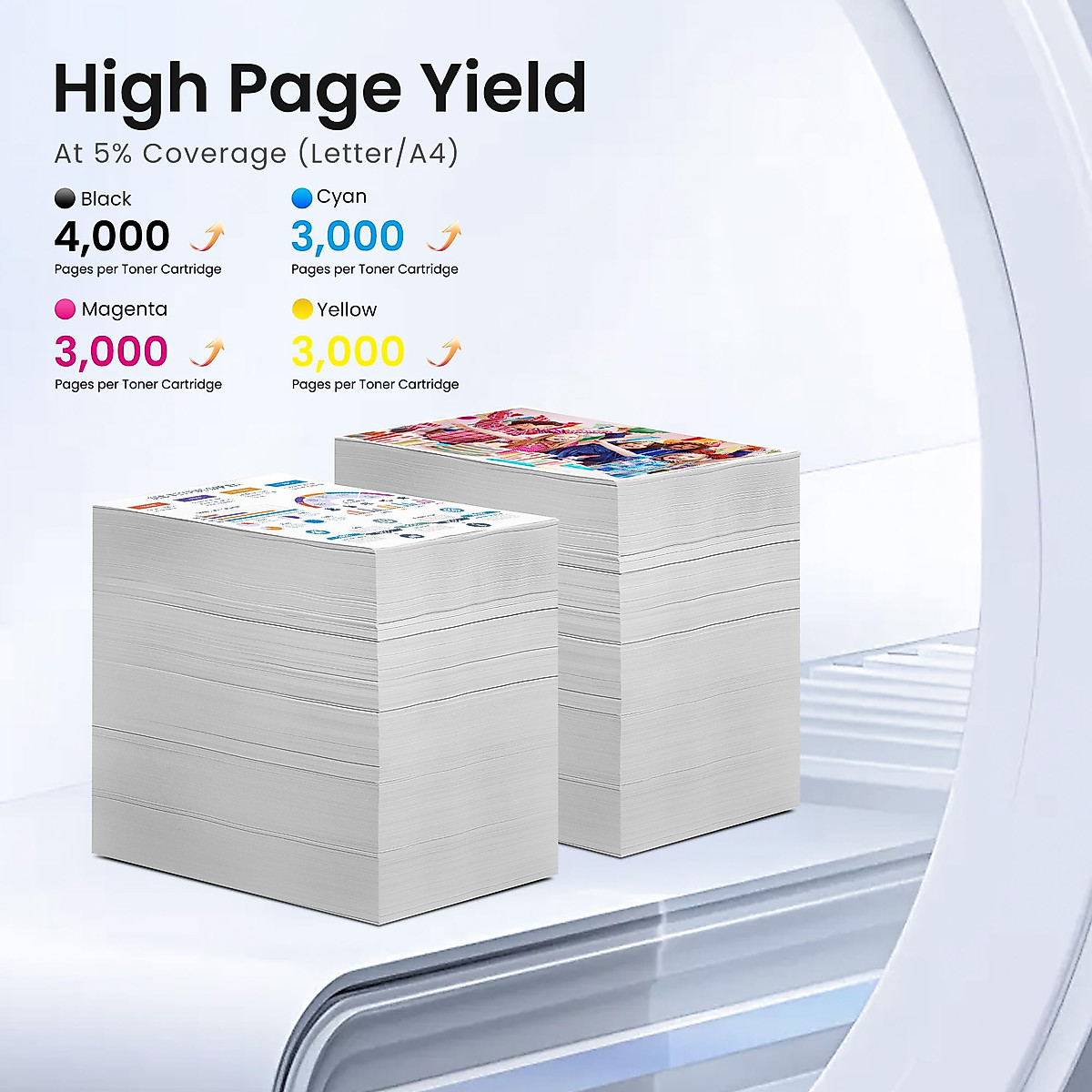 GREENBOX Remanufactured Toner Cartridge Replacement for Lexmark 801H 80C1HK0 801HK 80C1HC0 801HC 80C1HM0 801HM 80C1HY0 801HY, High Yield for CX410 CX410de CX410dte CX510 CX510de CX510dthe CX510dhe