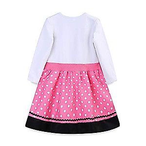 Mud Kingdom 6 Year Old Birthday Dress Girl Cute 6 Long Sleeve Pink
