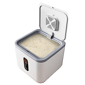 MCGOS Rice Dispenser, Rice Airtight Storage Container, 25 Lbs Rice Container, Cereal Dry Food Flour Bin, Food Dispenser with Measuring Cup, Kitchen and Pantry Organization Bin for Sugar, Pasta