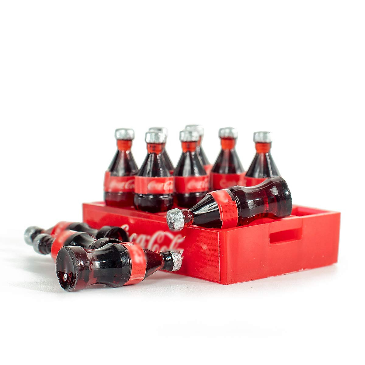 RC Car 1/10 Mini Bottle and Tray Model Toys Decorative Accessories for CC01 RC4WD Axial SXC10 Tamiya D90 D110 TRX-4 Trx4 Rock Crawler Car TF2 (Silver)