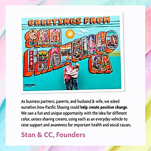 Pacific Shaving Company PINK Shaving Cream - Shave with Purpose - Safe & Natural Ingredients, Cruelty Free, Made in the USA - Pack of 2 (7 oz each)