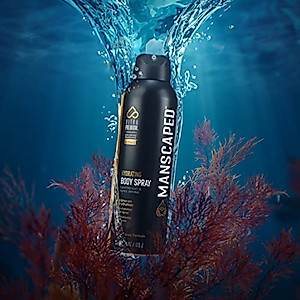 MANSCAPED® UltraPremium Hydrating Body Spray, Non-Greasy Quick Drying Spray-On Moisturizer Formula with Red Algae and Hyaluronic Acid for Skin Hydration (6 oz Aluminum Bottle)