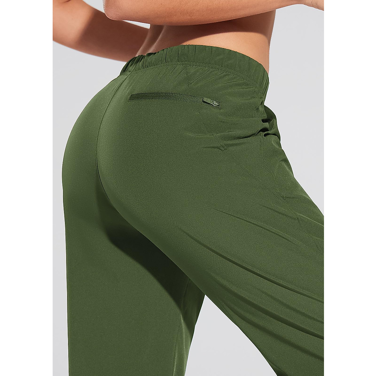 BALEAF Women's Lightweight Capris Joggers Running Hiking Shorts Quick Dry Sun Protection Pockets Blue Medium