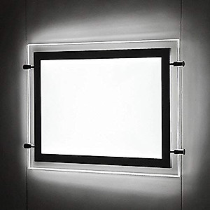 A4 Landscape Real Estate Window Hanging Display Office Led Acrylic Poster Frame Light Box Sign Holder (5pcs A4 a raw, Horizontally)