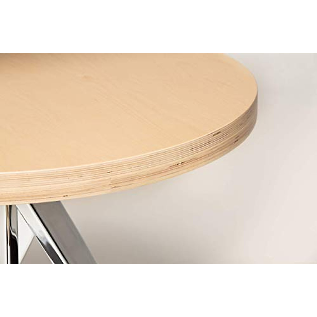 Round Bar Table with Chrome Plated Steel Base