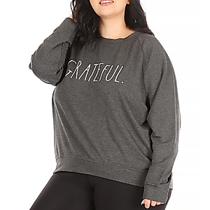Rae Dunn Women's Plus Size Studio Raglan Sweatshir