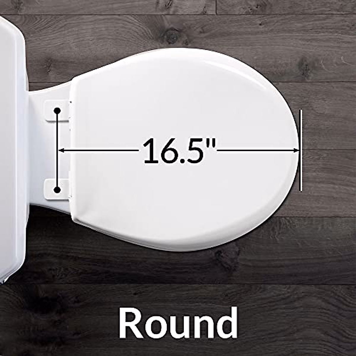 Mayfair 44CP-000 Featuring STA-TITE Seat Fastening System & Chrome Hinges, ROUND, White