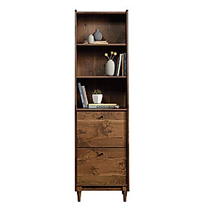 Sauder 2 tier Harvey Park Narrow Bookcase, Grand Walnut finish