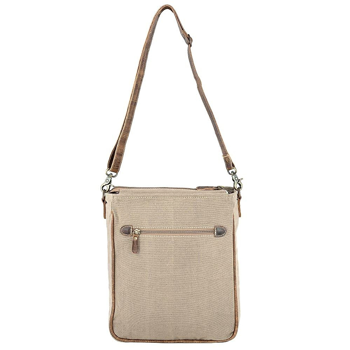 SIXTEASE Womens Shoulder Bag Vintage Style Shoulder Bags for Women - Made with Genuine Leather, Upcycled Canvas, or Hair On - Handmade, Adjustable Strap, Brass and Zinc Hardware - Sterling
