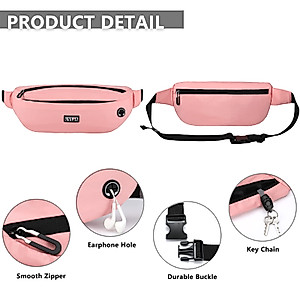 UYLIA Large Crossbody Fanny Pack with 4 Zipper Pockets for Men Women,Water Resistant Waist Pack, Gifts for Enjoy Sports Running Hiking Traveling Workout Walking Outdoors Sport