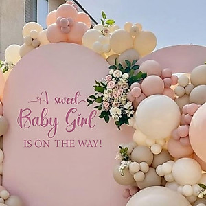 CIEQR Sweet Baby Girl Sign Decal for Baby Shower Decorations - Gender Reveal Sign Decal, Baby Shower Party Decal Sign for Party, Balloon Arch, Backdrop, Room...