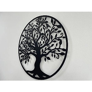 DEKADRON Metal Wall Art - Tree of Life - Family Tree - 3D Wall Silhouette Metal Wall Decor Home Office Decoration Bedroom Living Room Decor Sculpture (28" W x 30" H/71x76cm)