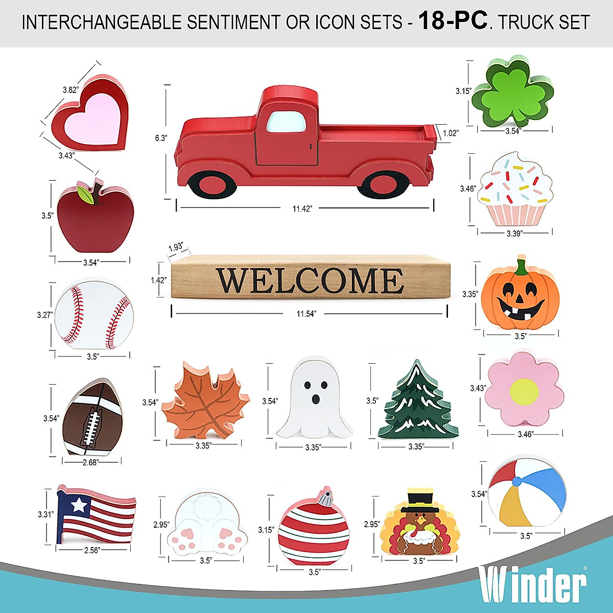 Beauty waterproof eye black 2-Side Block Seasonal Cutout Set with Interchangeable 16-Icons for Spring 4th-L8