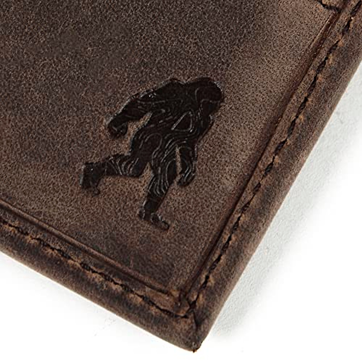 Eddie Bauer Men Signature Bifold Passcase Wallet, Embossed Leather-Tan, One Size